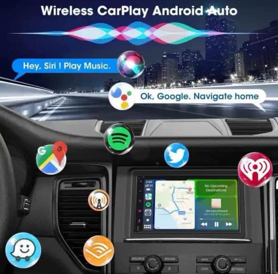 Car Head Unit Wireless Carplay/ Android auto **FREE REVERSE HD CAMERA ...